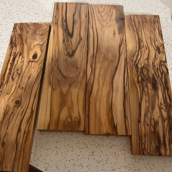 Authentic Bethlehem Olive Wood Scales 9x2.5 Inch – Figured Planks for ...