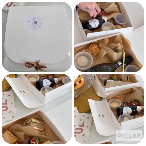 Pack of 12 Square Shaped Presentation Gift Box, Easy Assembly, Kraft ...