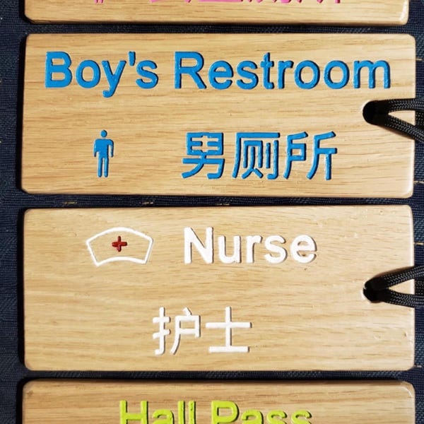 School Hall Passes Restroom Nurse Library Pases Escuela Pasillo Baño ...