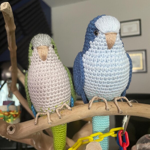 Blue Quaker Parakeet Realistic Amigurumi Plush Quaker Stuffed Animal ...
