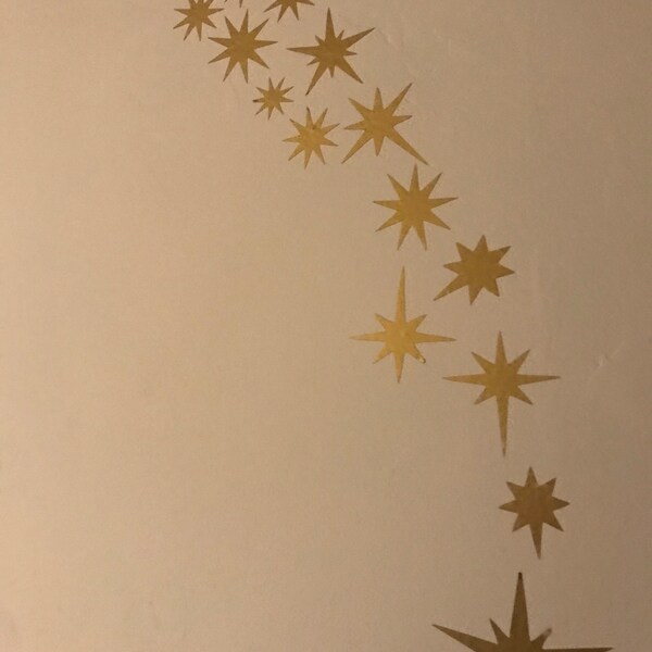 Cluster Star Wall Decals for Kids Rooms, Celestial Wall Stickers ...