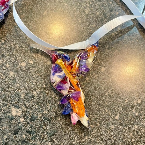 Funeral Flower Keepsake Large Bird, Memorial Service Keepsake Songbird ...