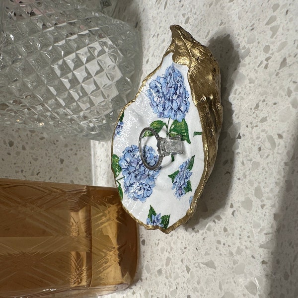 Nantucket - Hand Made Oyster Shell Ring Dish or Trinket Dish. Newlywed ...