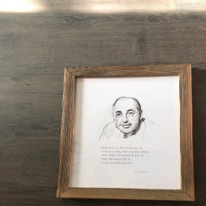 C.S. Lewis Print Pen & Ink Illustration - Etsy
