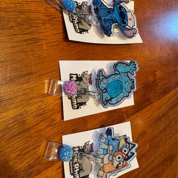 Crush Turtle Handmade Retractable ID Badge Reel Nurse Teacher Badge ...