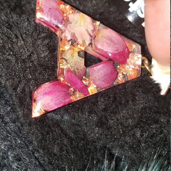 Real Flower Resin Keychain, Rose Petals Keychain, Handmade Custom Key ...