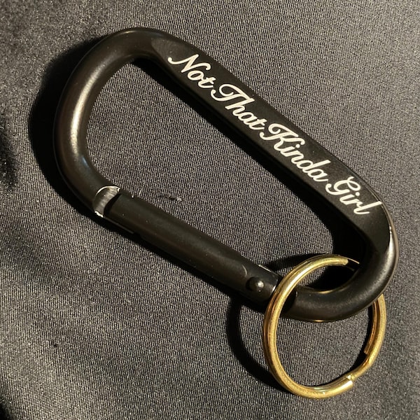 Personalized Engraved Carabiner Keychain: Custom Message, Aluminum ...