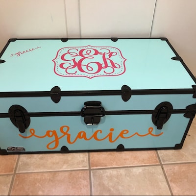 Camp Trunk Vinyl Decal Decor Camp Trunk Sticker Personalized Camp Trunk ...