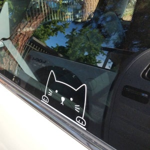 Cat Car Window Decal Car Decal, Window Decal, Car Stickers, Laptop ...