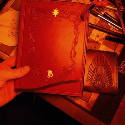 A6 Bilbo's Journal, Red Book of Bilbo, Westmarch Cover, Westmarch Book ...