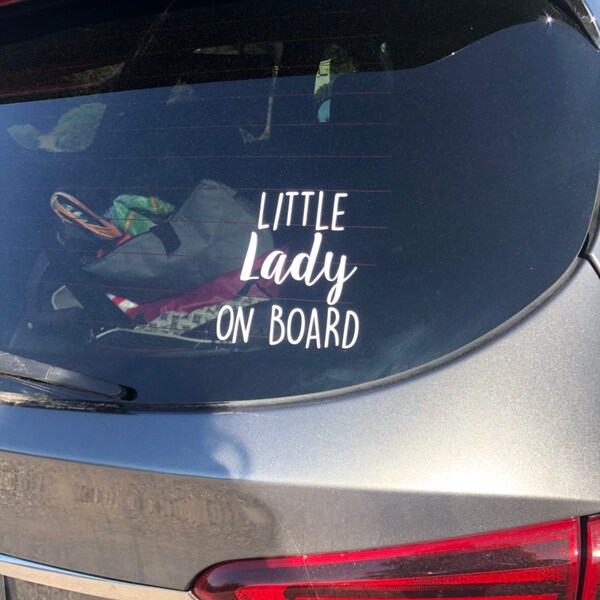 Little Lady on Board Custom Vinyl Decal Sticker - Choose Your Color and ...