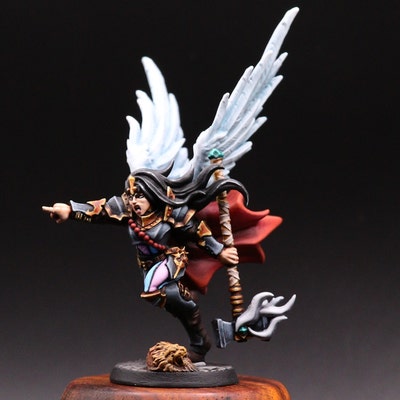Dnd Human Female Warrior Angel Mini Tabletop RPG Miniature D&D ...