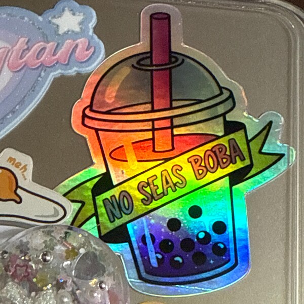 Funny Spanish Boba Tea Sticker - No Seas Boba - Funny Spanish Quote ...