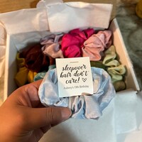 Printable Party Favor Tag for Hair Scrunchies, Personalized Scrunchie ...