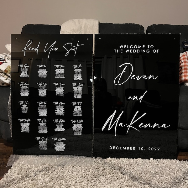 Wedding Seating Chart Sign, Acrylic Escort Boards, Seating Board ...