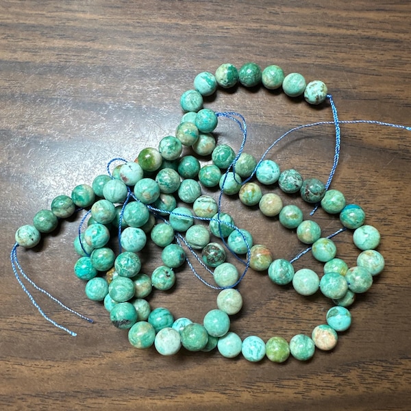 Blue Sandstone Beads Round Shape Smooth Loose Beads Wholesale 4mm, 6mm ...