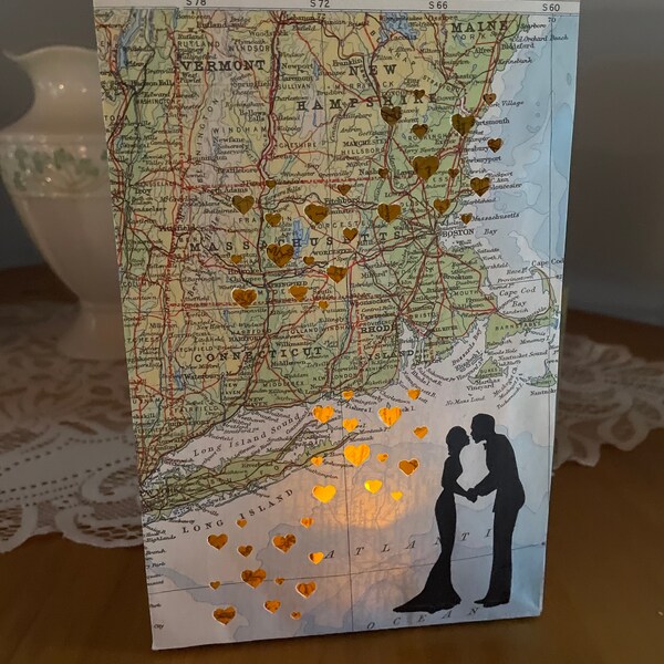 10 Mini Map Luminaries,travel Decor, Map Luminaries, Welcome to the ...