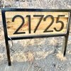 House Number Stake for Yard Reclaimed Wood House Number Sign - Etsy