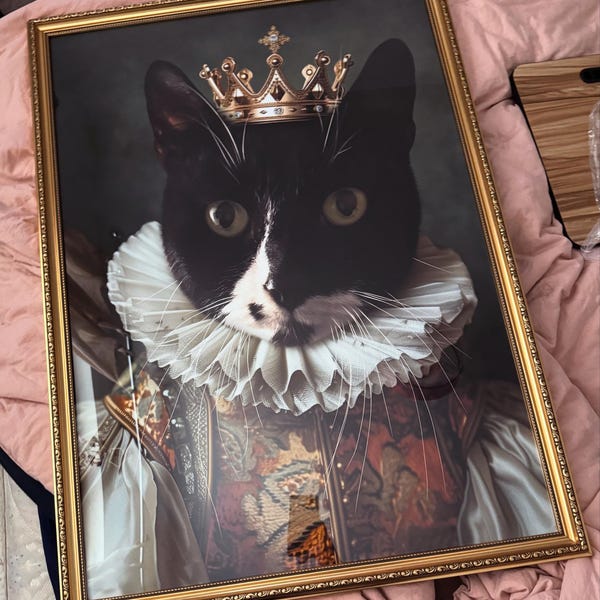 Custom Royal Pet Portrait From Photo – Renaissance Style King or Queen ...