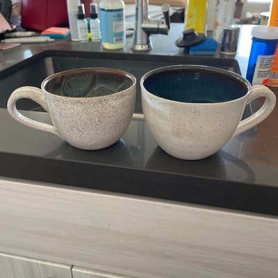 Large Blue Coffee Mug, Handmade Ceramic, Ready to Ship - Etsy