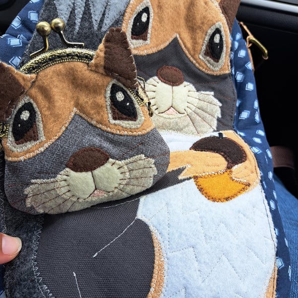 Squirrel Purse, Squirrel Snap Purse, Squirrel Coin Purse, Felt Squirrel ...