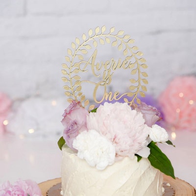Oval Laurel Wreath Cake Topper - Etsy