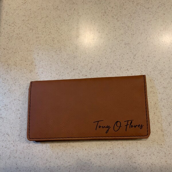 Personalized Checkbook Cover, Leather Checkbook, Checkbook Wallet and ...