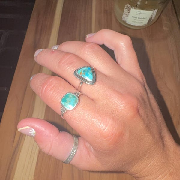 Southwestern Turquoise Ring: Sterling Silver Western Jewelry - Etsy