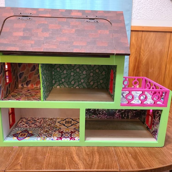 Handmade Wooden Dollhouse Toys, DIY Montessori Waldorf Toys, Toddler ...