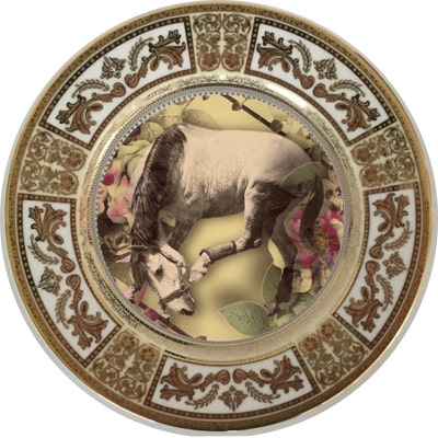 Gorgeous Black and Gold Tea Set, Bat, Cat, Crow and Moth Design ...