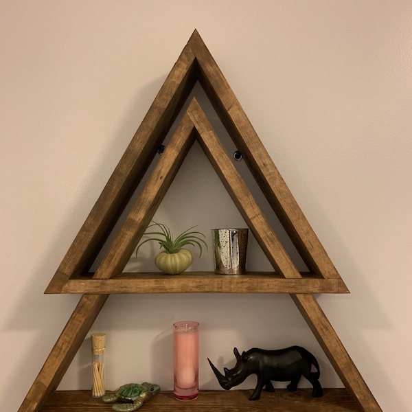 The Original Stacked Triangle Shelf. Geometric Shelf. Modern Shelf ...