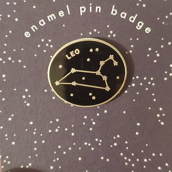 SECONDS Zodiac Hard Enamel Pin | Constellation Star Sign Lapel Pin ...