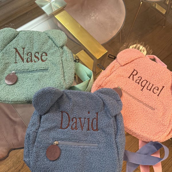 Personalized Teddy Bear Backpack,embroidered Teddy Bear Backpack for ...