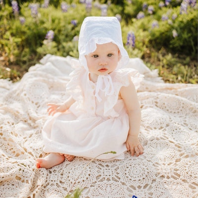 Ruffled Baby Bonnet Girl / Ruffle Brim Bonnet Girl / Baby Sun - Etsy