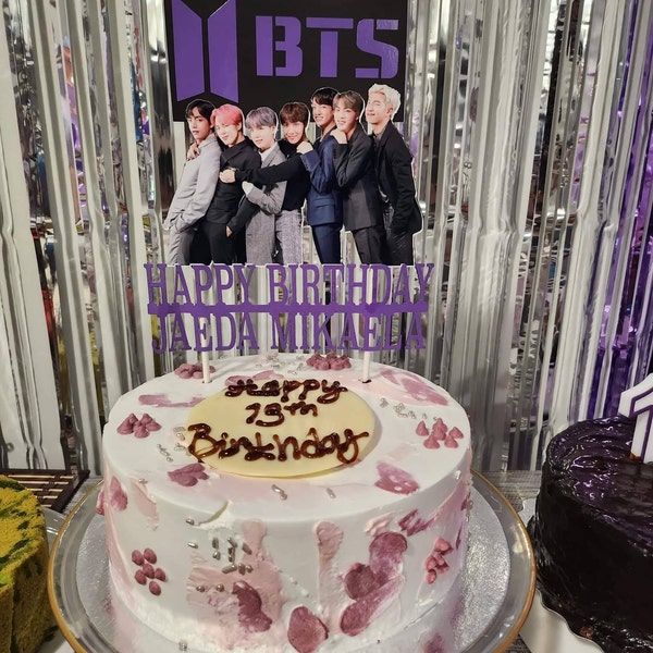 Personalized BTS CAKE TOPPER - Kpop - Birthday - - Etsy