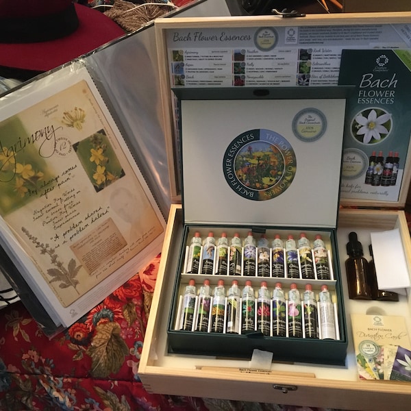 Bach Flower Essence Complete Kit in Wooden Case. Practitioner Remedy ...