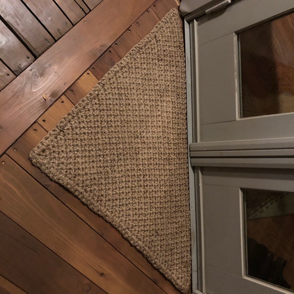 Round Jute Rug - Crochet Area Rug - Natural Fiber - Pineapple Fan ...