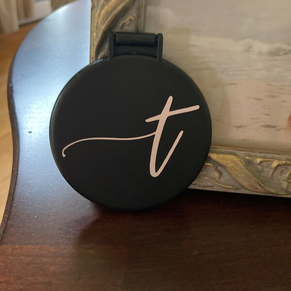 Black Compact Mirror - Small Travel Compact Mirror - Etsy