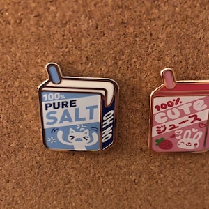 100% Cute Juice Box Pin Pure Salt Pin Salty Juice Box Pin Strawberry ...