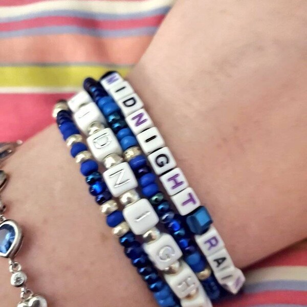 Taylor Swift Eras Tour Bracelet Set of 3 for Stacking Reputation Era - Etsy