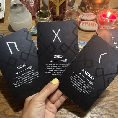 Runes Oracle Nordic Cards English - Etsy