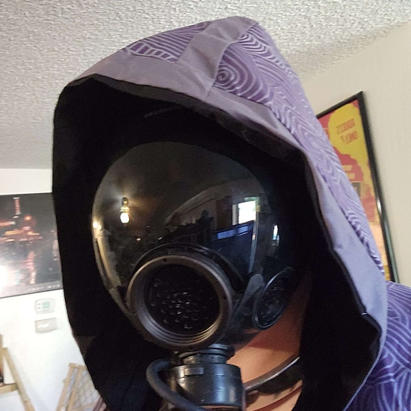 Riddler Villain Inspired Steampunk Respirator / Gas Mask Purple Fabric ...