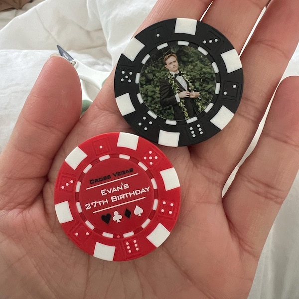 Custom Poker Chip | Your Image or Text | Wedding, Engagement, Birthday ...