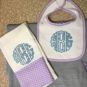 Machine Embroidery Design Round Scallop Applique Monogram Font INSTANT ...