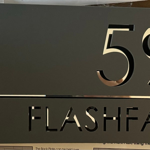 House Wall Plaques UK Luxe A4 Precision Laser Cut Acrylic House Number ...