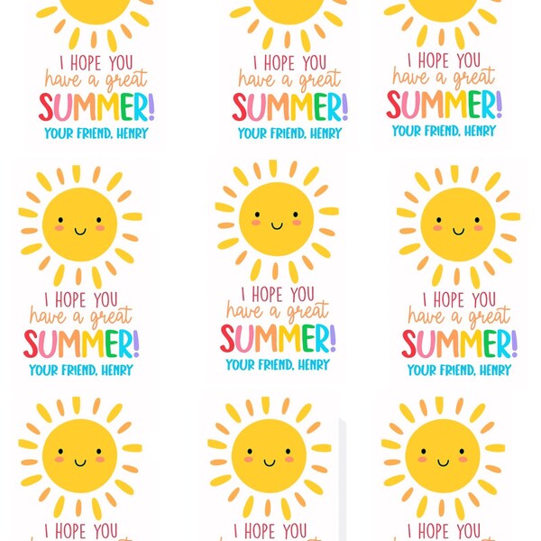 Editable Last Day of School Tag End of Year Friends Gift Tags Great ...