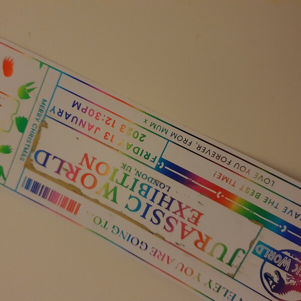 Personalised Event Foiled Ticket, Custom Souvenir Golden Foil Ticket ...