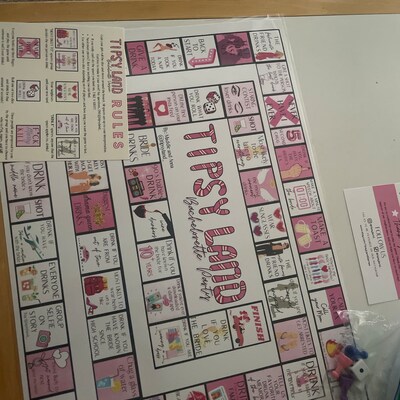Tipsy Land Party Adult Drinking Board Game Game Night - Etsy