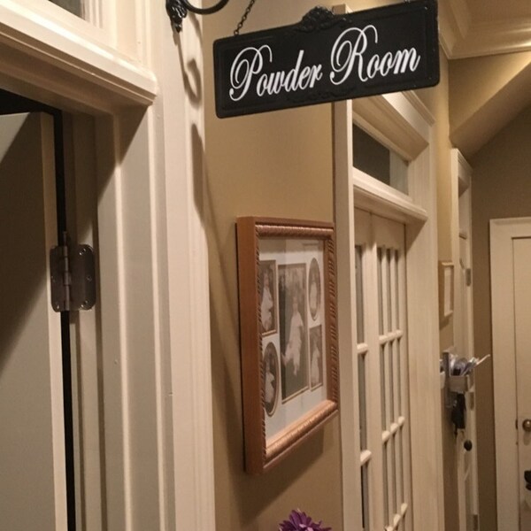 2-sided 4.5" X 11" Rectangular Metal Room Sign and Bracket With Custom ...