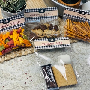 Camping Party, Treat Bag Toppers, Camping Party Favors, Goodie Bags ...